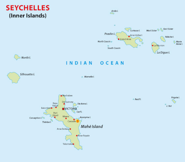 Map of Seychelles: What to see in every corner of Praslin Island ...
